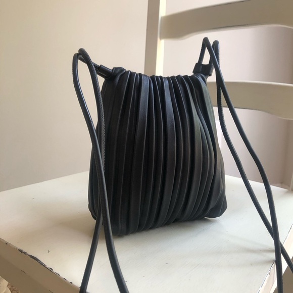 COS | Bags | New Cos Scalloped Leather Crossbody Bag Black | Poshmark